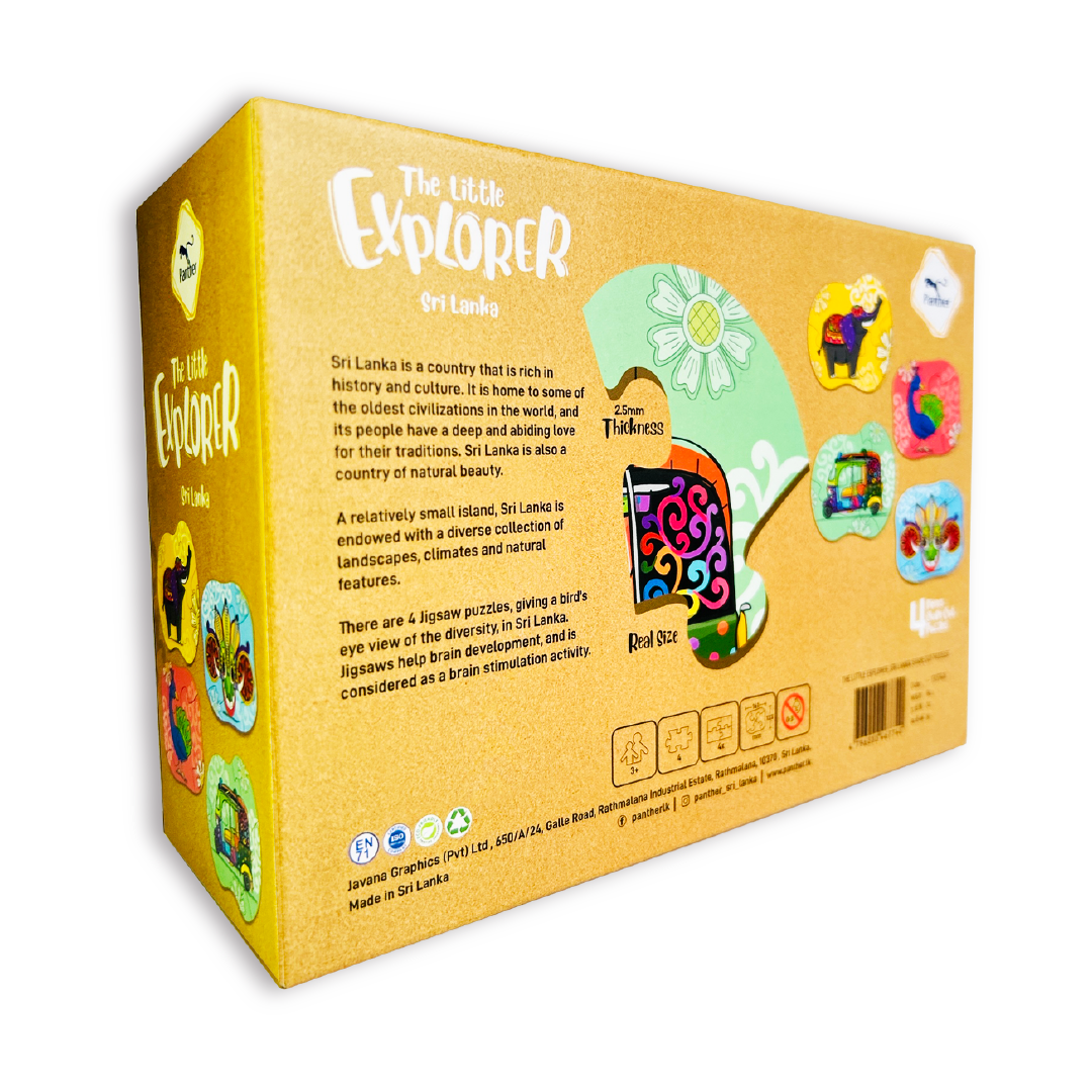 The Little Explorer Sri Lanka Shape Cut Puzzles - Panther